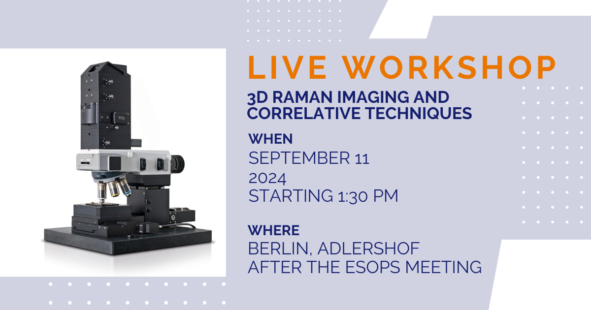 3D Raman Imaging and Correlative Techniques – Advancing Comprehensive ...