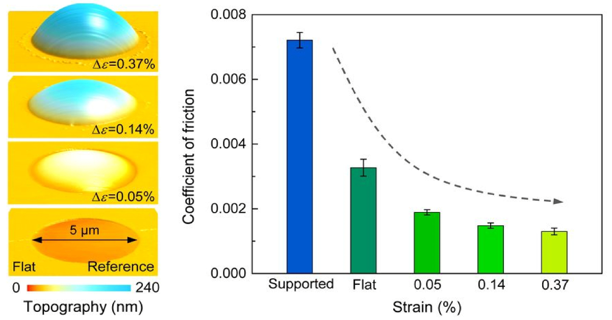 Stretching Graphene Shows the Way to Tunable Friction