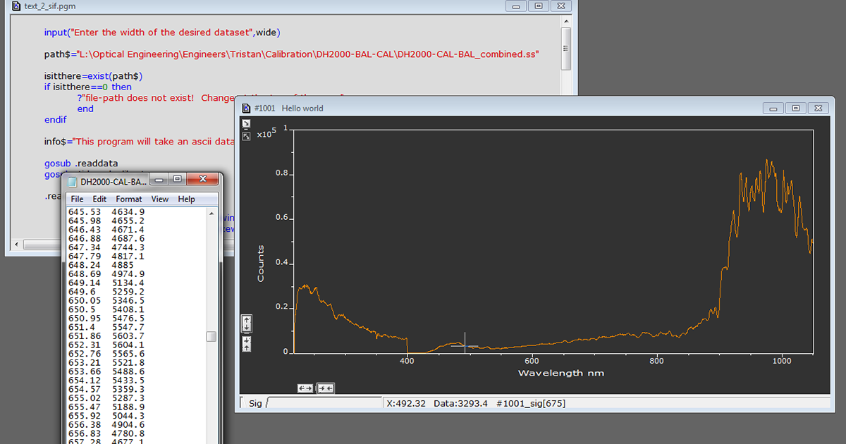 2D ASCII to SIF - Andor Learning Centre- Oxford Instruments